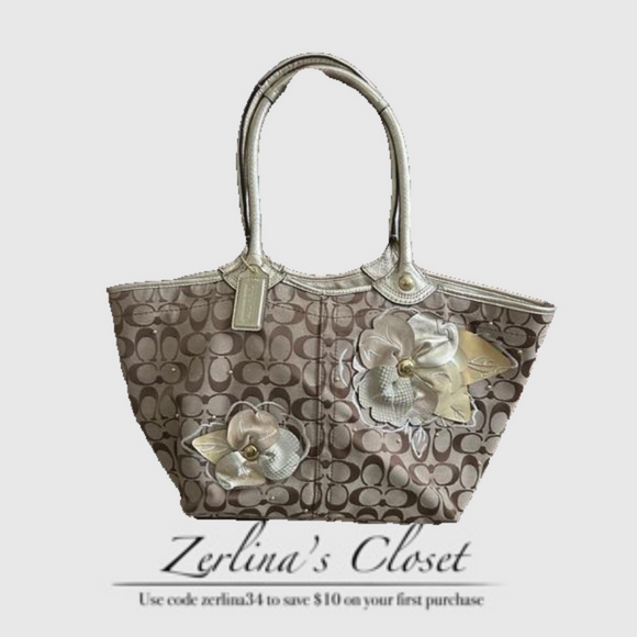 Coach | Bags | Coach Signature C Bleeker Floral Bag 6276 | Poshmark